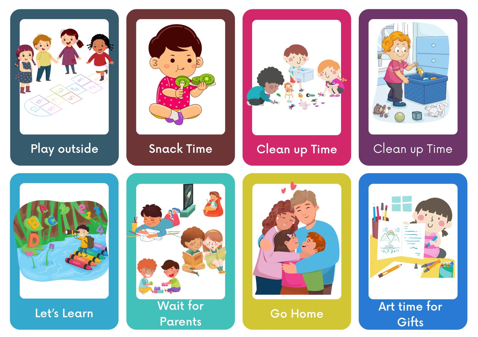 Flash Cards for Visual Schedule + Handwashing Poster - Etsy
