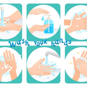 Flash Cards for Visual Schedule + Handwashing Poster - Etsy Canada