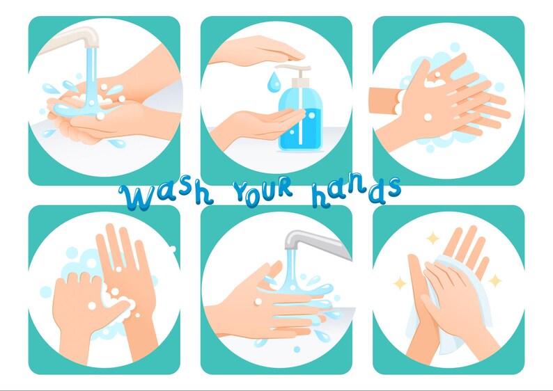 Flash Cards for Visual Schedule + Handwashing Poster - Etsy Canada