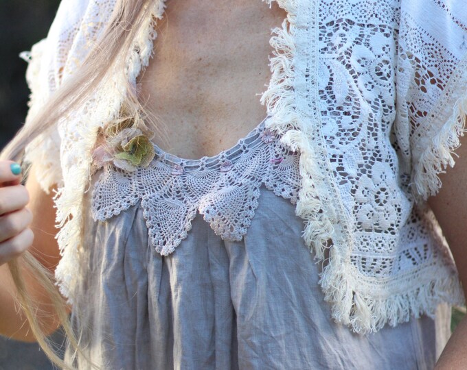 Cream Bolero Shrug, Wedding Bolero, Cream Lace Bolero, Lace Shrug ...