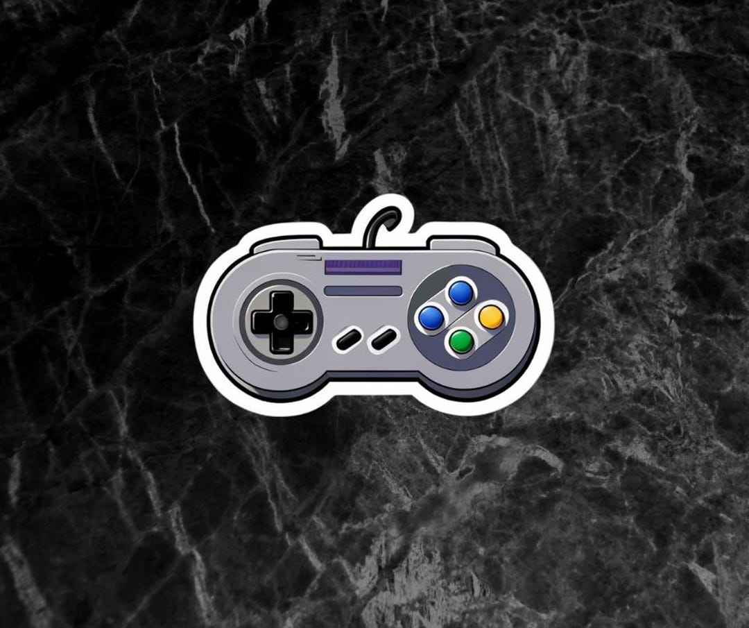 Gaming Sticker, SNES Sticker, Gaming Decor, Nintendo Sticker, Super ...