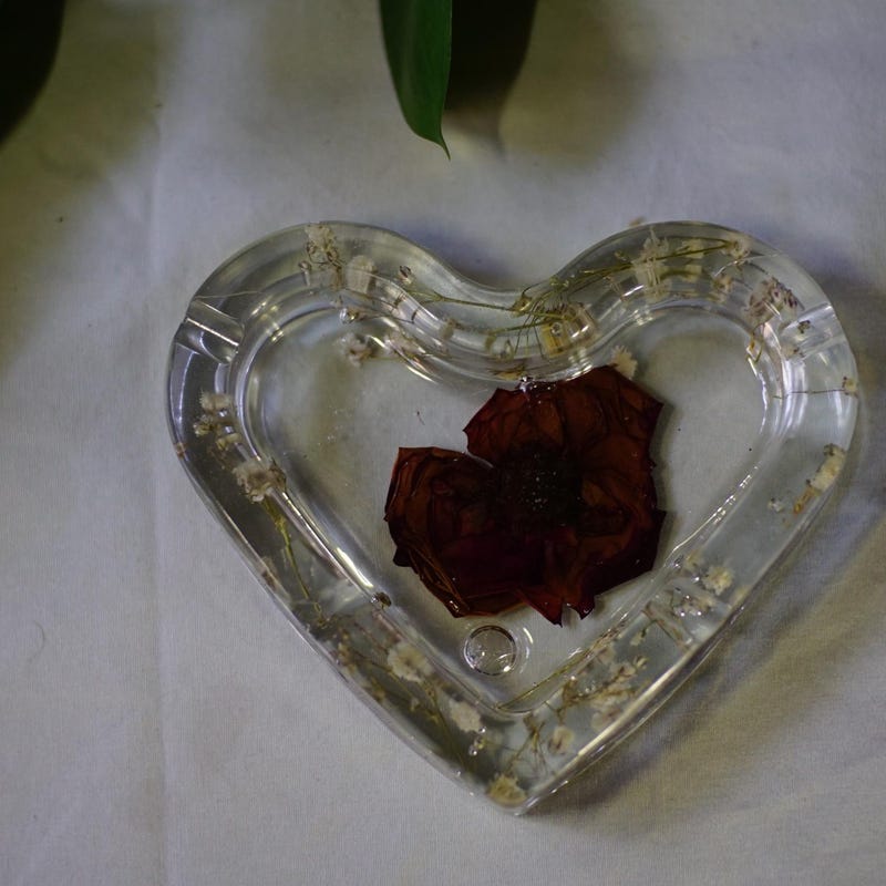 Resin Heart Ashtray - Etsy