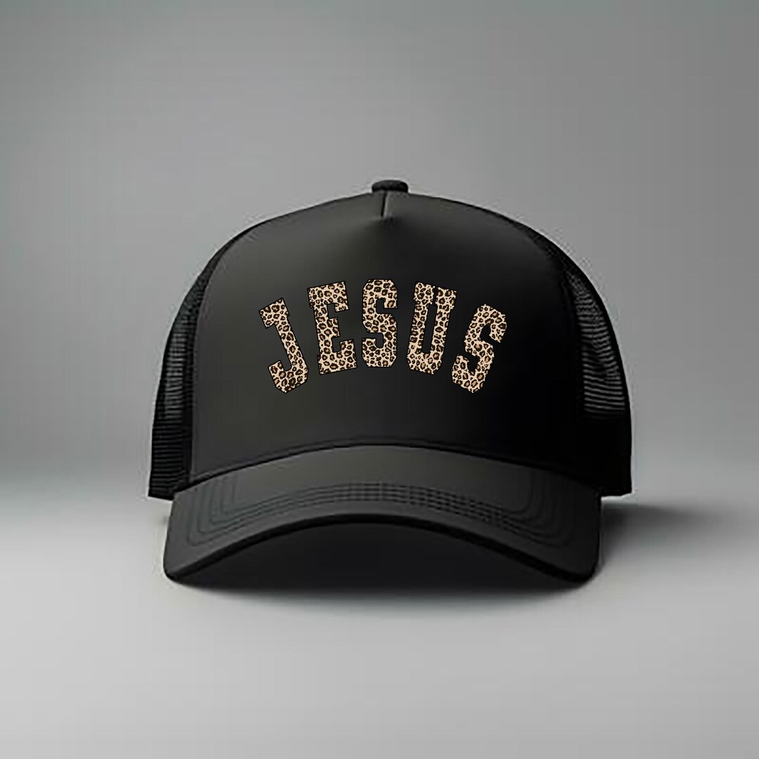 Jesus Leopard Foam Mesh-back Cap, Christian Gift, Religious Cap, Womens ...
