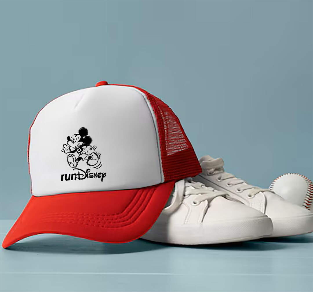 Run Disney Foam Mesh-back Trucker Cap, Funny Mickey Hat, Cute Disney ...