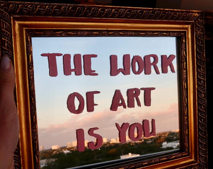 The Work of Art is You Wall Art. - Etsy