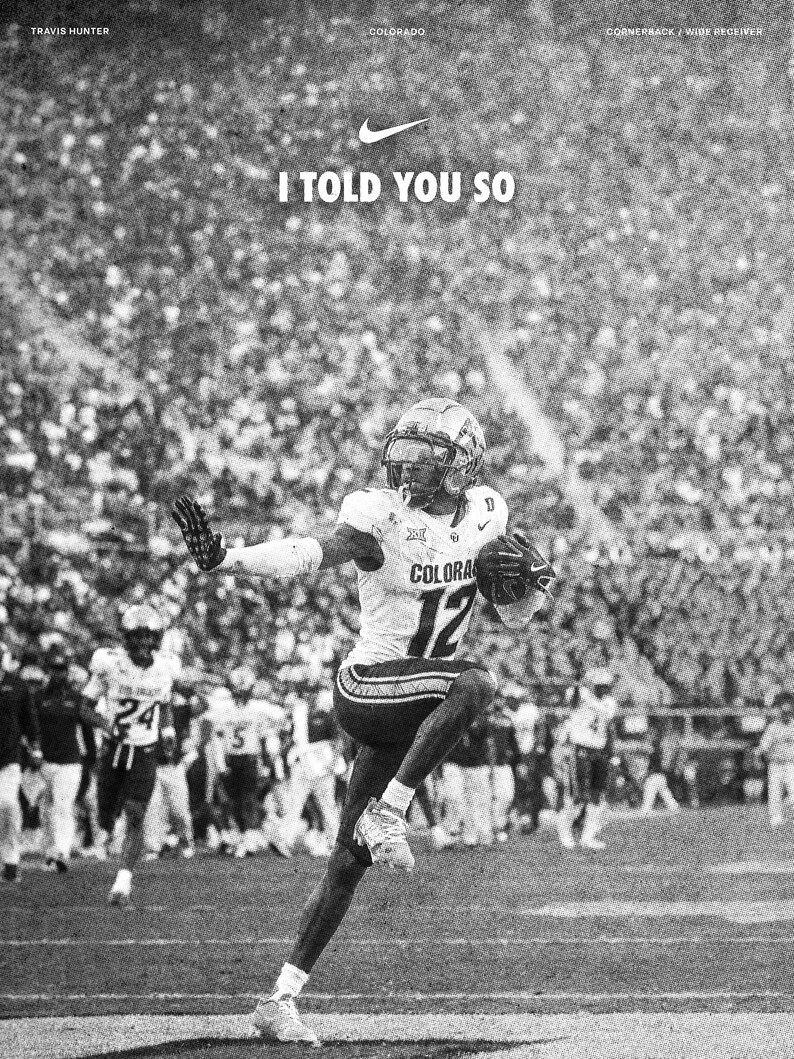 Travis Hunter NIKE Rolled Poster - Etsy