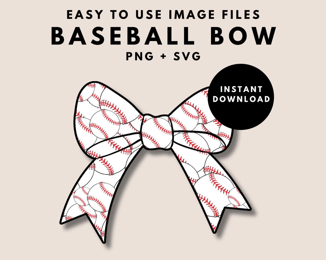 Baseball Bow PNG Baseball Bow SVG Baseball Hair Bow Image Picture ...