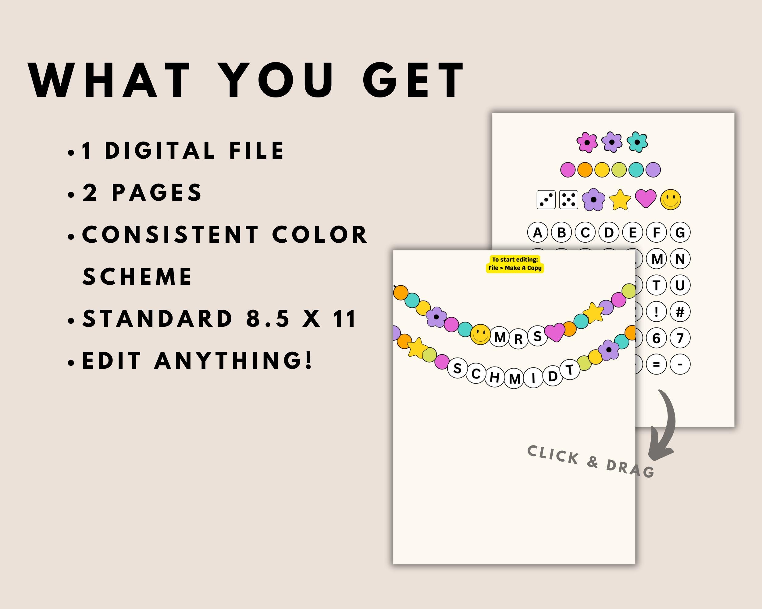 Friendship Bracelet PNG Friendship Bead Bracelet Alphabet Bead Letter ...