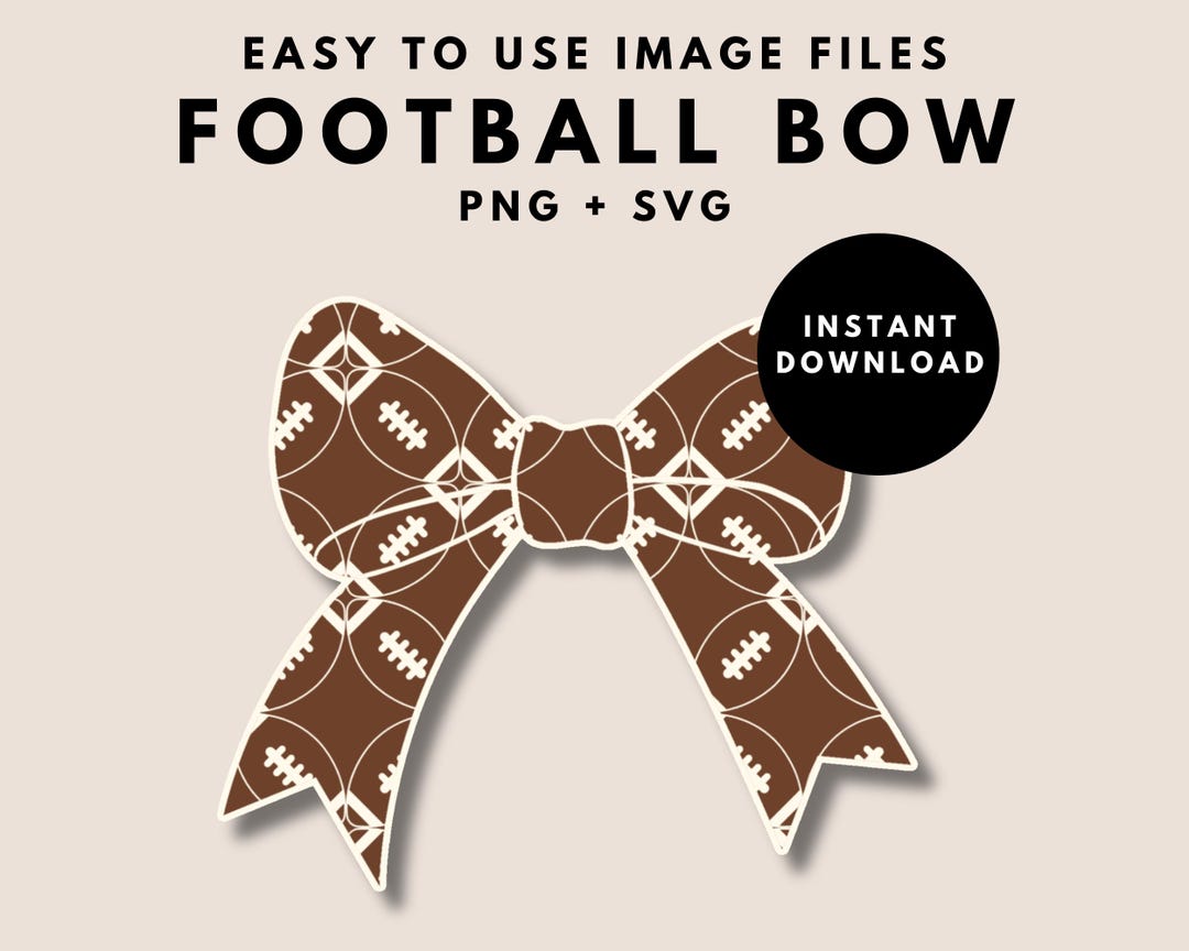 Football Bow PNG Football Bow SVG Football Hair Bow Image Picture ...