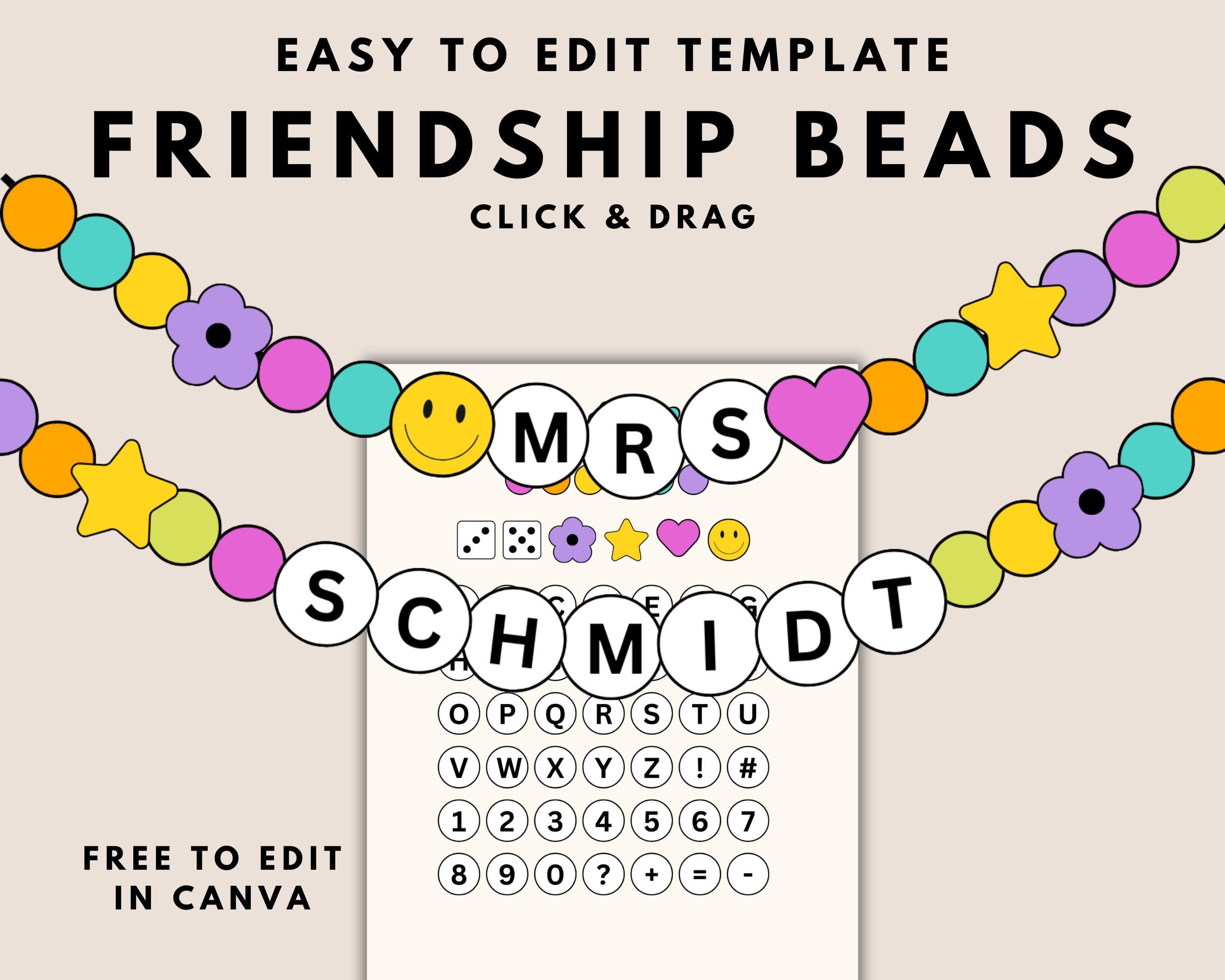 Friendship Bracelet PNG Friendship Bead Bracelet Alphabet Bead Letter ...