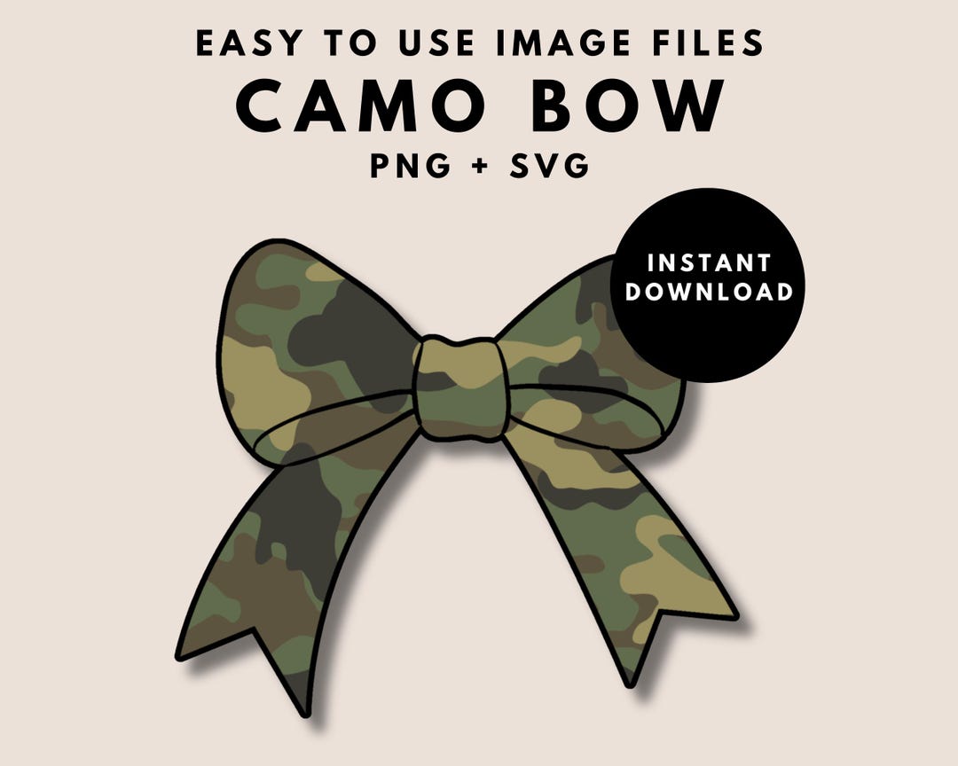 Camo Bow PNG Camo Bow SVG Military Camouflage Hair Bow Image Picture ...