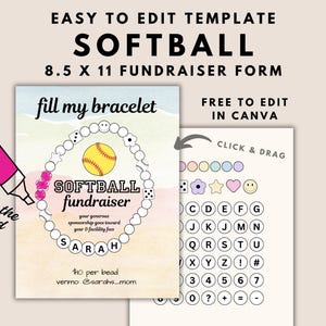 Softball Fundraiser Template Clear the Board Fundraising Sports Team ...