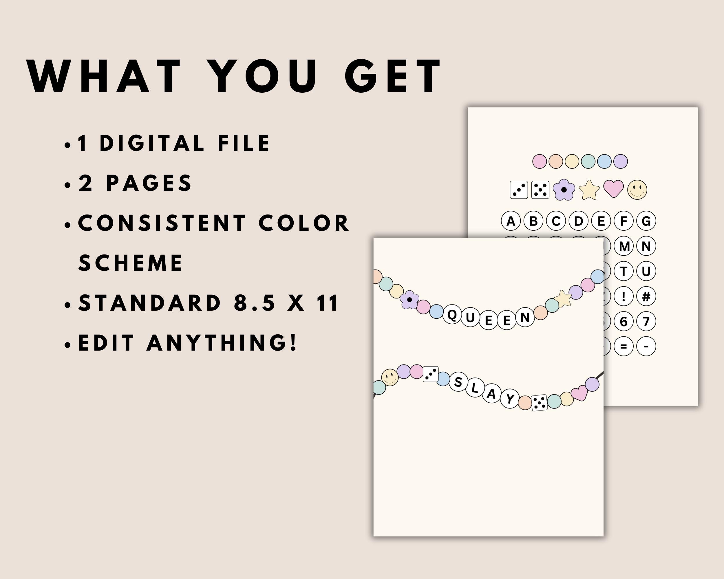 Friendship Bracelet PNG Friendship Bead Bracelet Alphabet Bead Letter ...