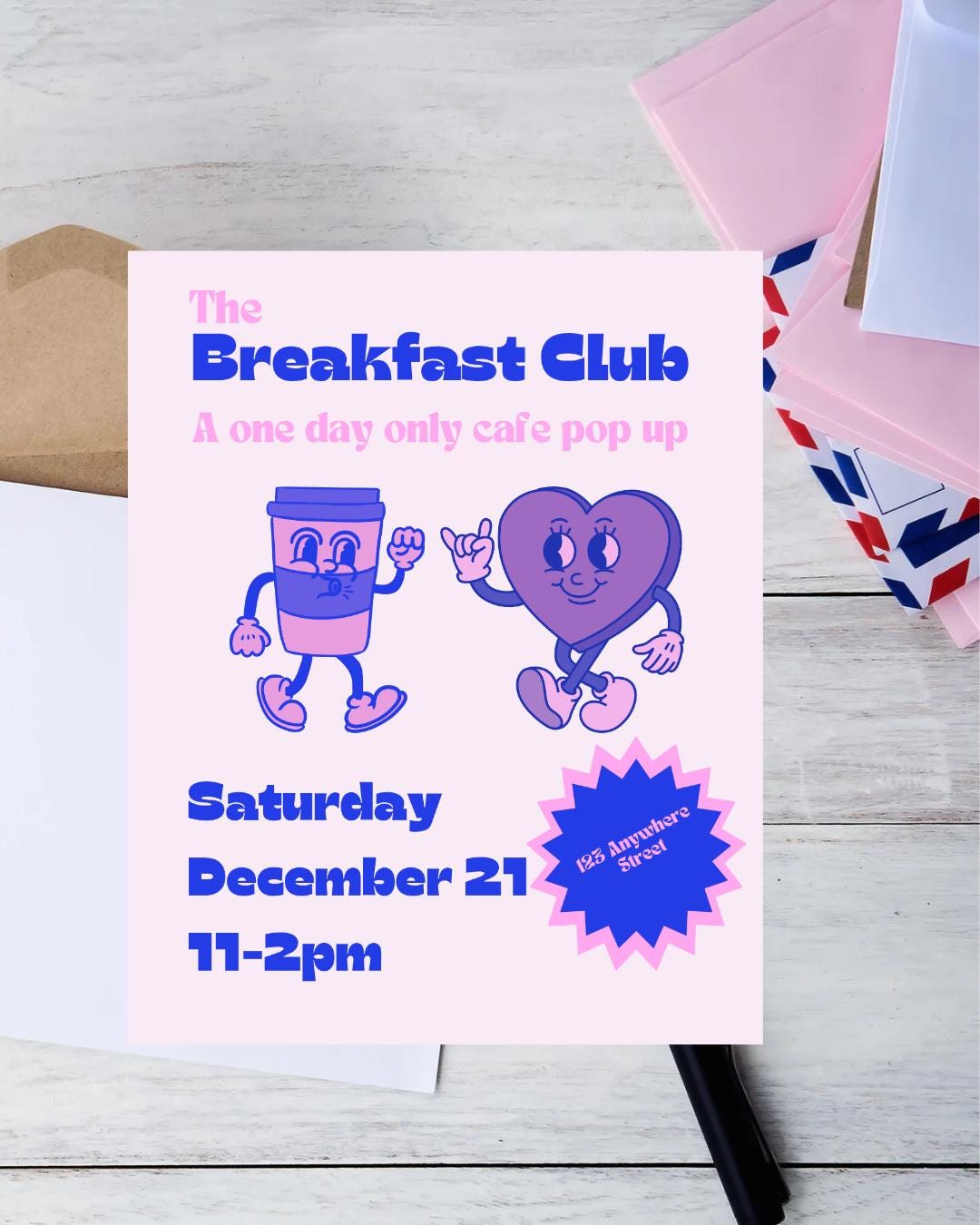 Coffee Shop Invite - Cafe Invitation- Brunch Invite - Etsy