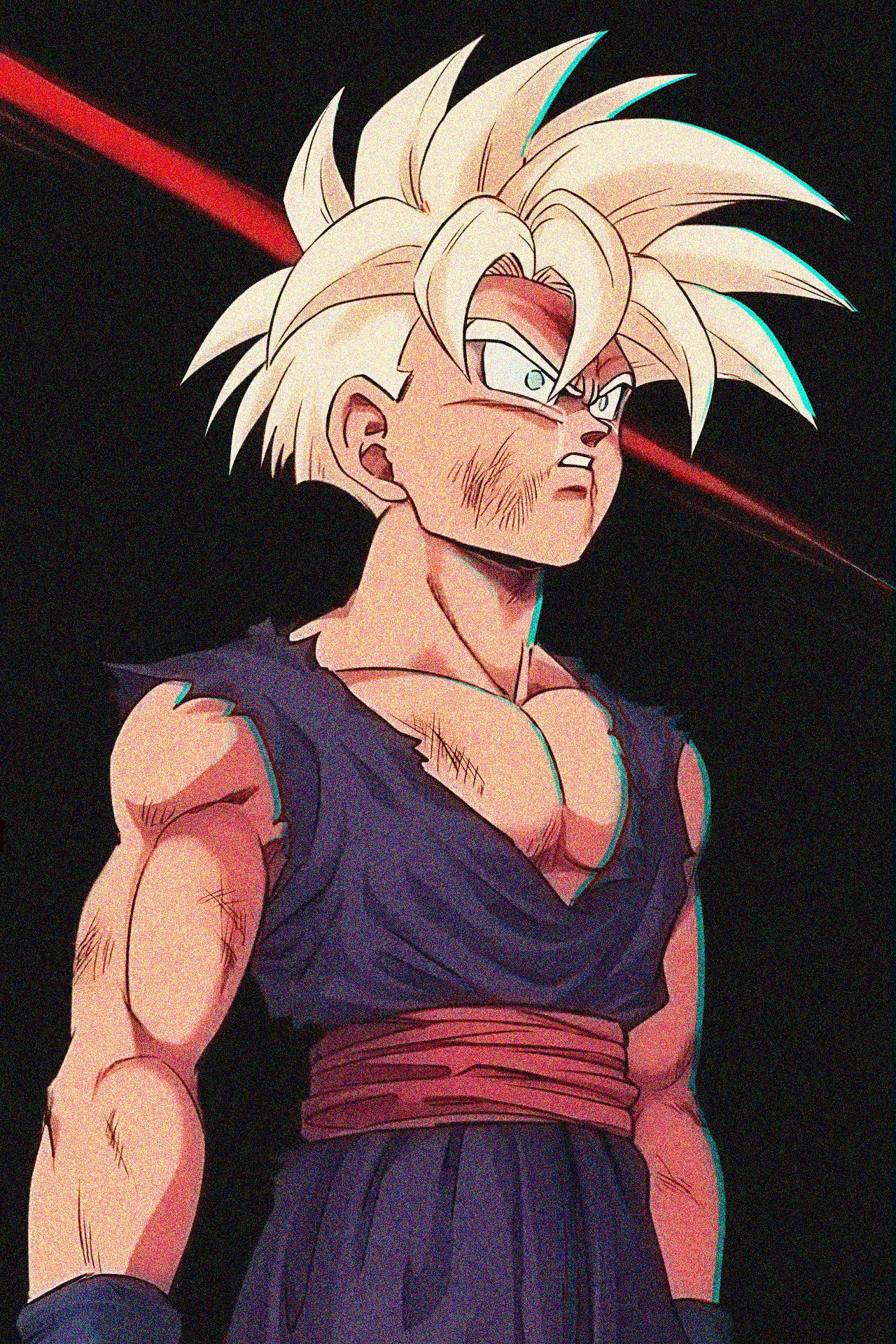 Dragon Ball Z Poster - Gohan - Retro - Vintage - Super Saiyan - Wall ...