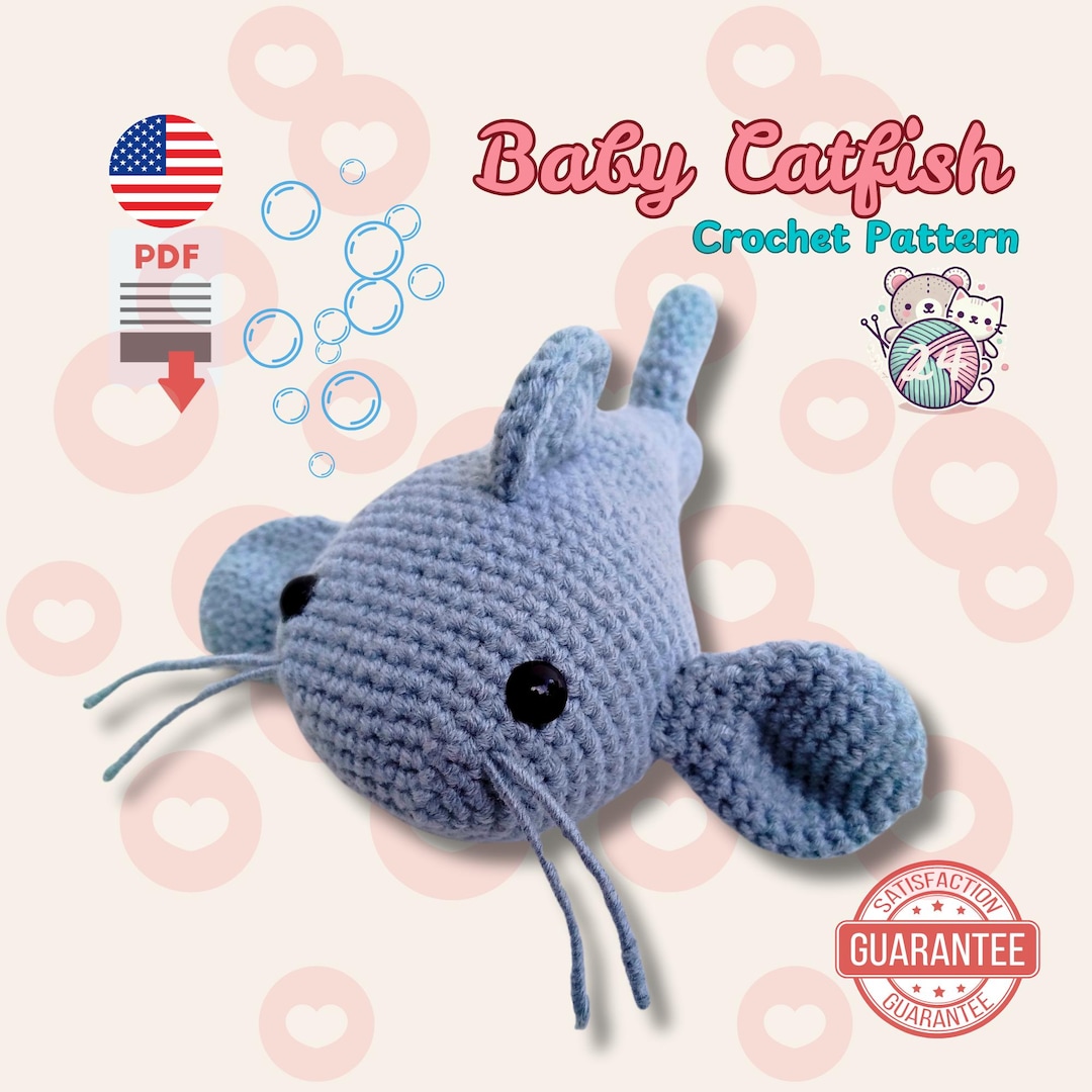 Amigurumi Catfish Crochet Pattern: Beginner-friendly Fish Toy (PDF ...