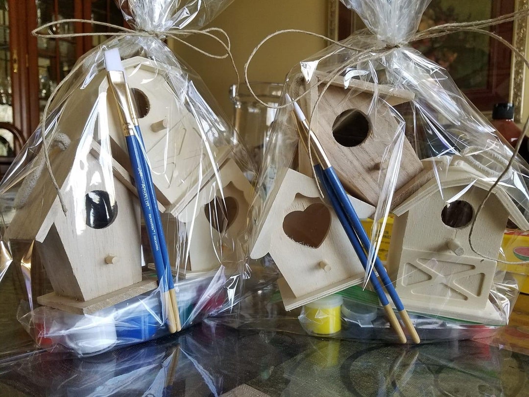 Set of 3 Mini Birdhouses Paint Kit - Etsy