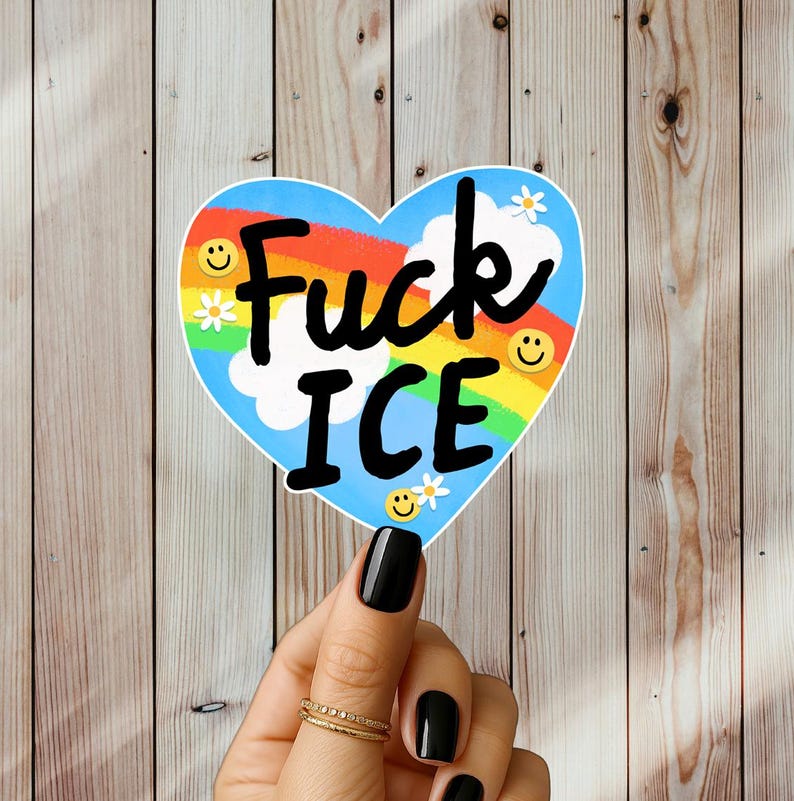 Rainbow F*ck ICE Sticker – Protest Vinyl Decal, Human Rights - Etsy