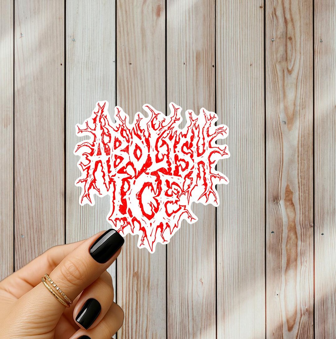 Abolish ICE Sticker, Gothic Political Vinyl Decal, Protest Laptop ...