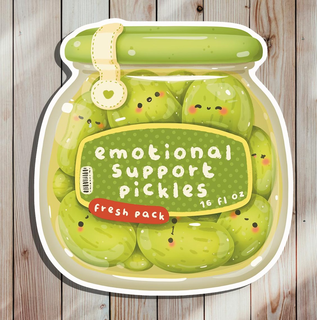3” Emotional Support Pickles – Sticker or Magnet - Etsy