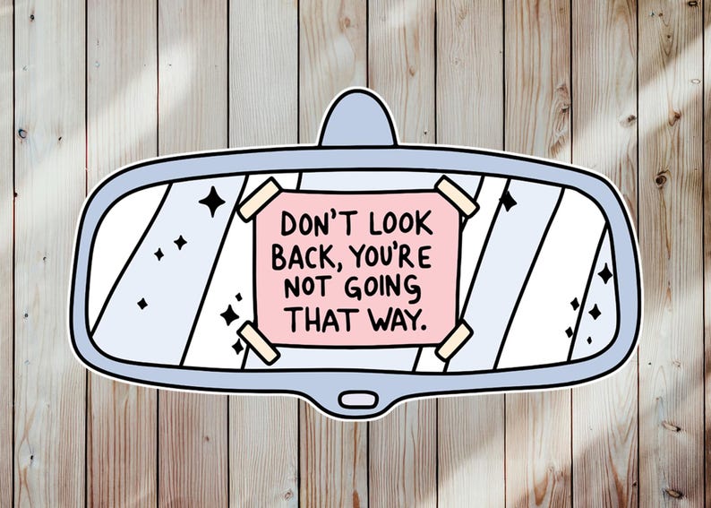 Motivational Quote Sticker, Don't Look Back Vinyl Decal - Etsy
