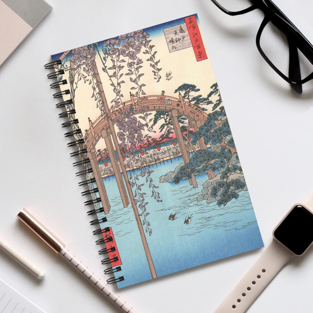Spiral Notebook 160 Pages A5 | Sketchbook, Diary, Goshuincho | Ukiyo-e ...