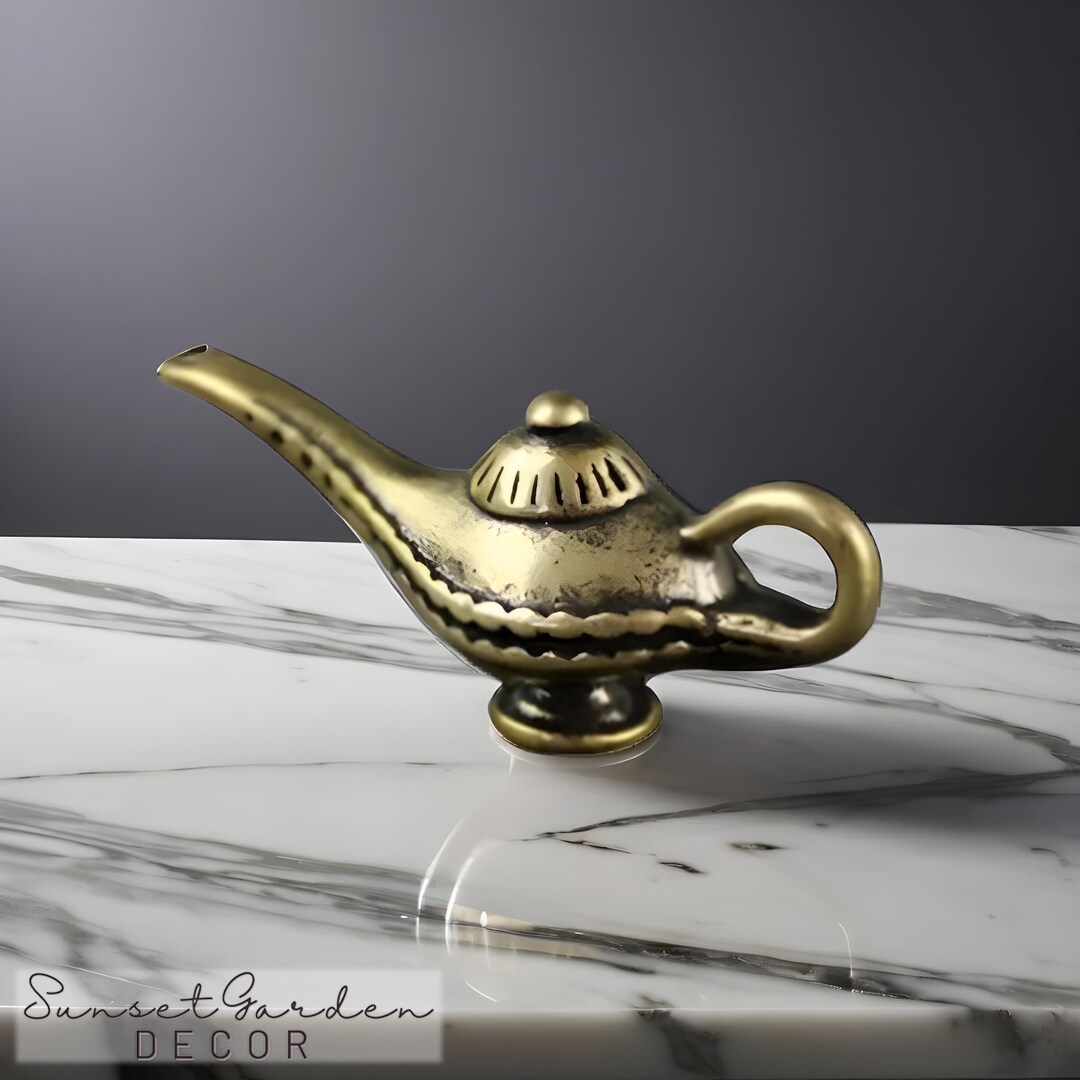 Antique Aladdin Lamp Vintage Arab-style Copper Lamp, Decorative Genie ...