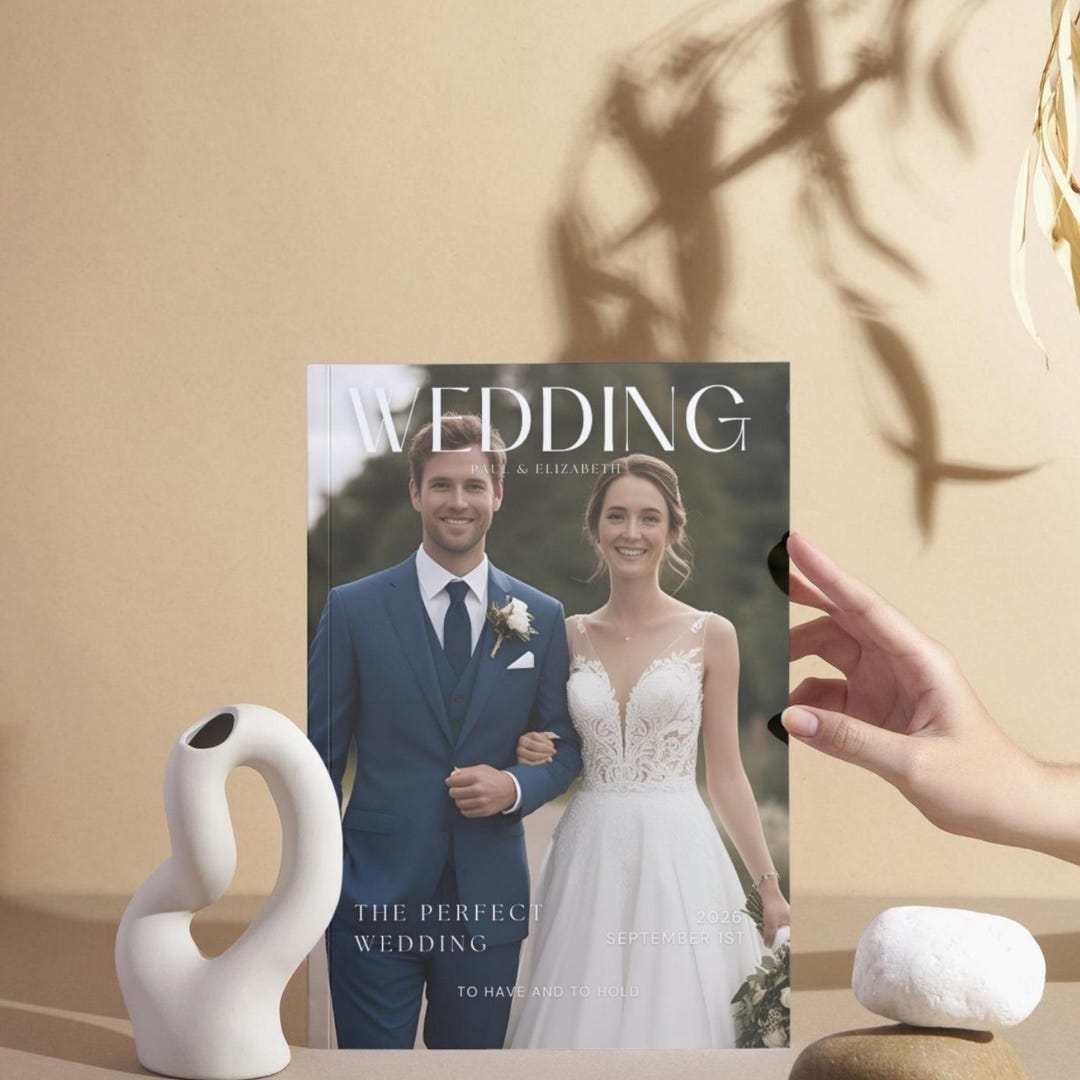 Custom Wedding Magazine Template for Couples – Printable & Editable - Etsy