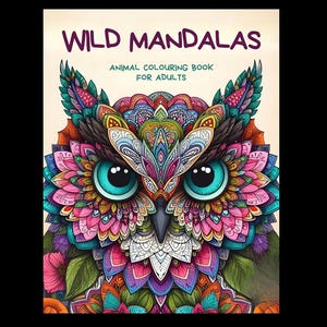 50 Pages Animal Mandala Mosaic Colouring Book for People Who Want to ...