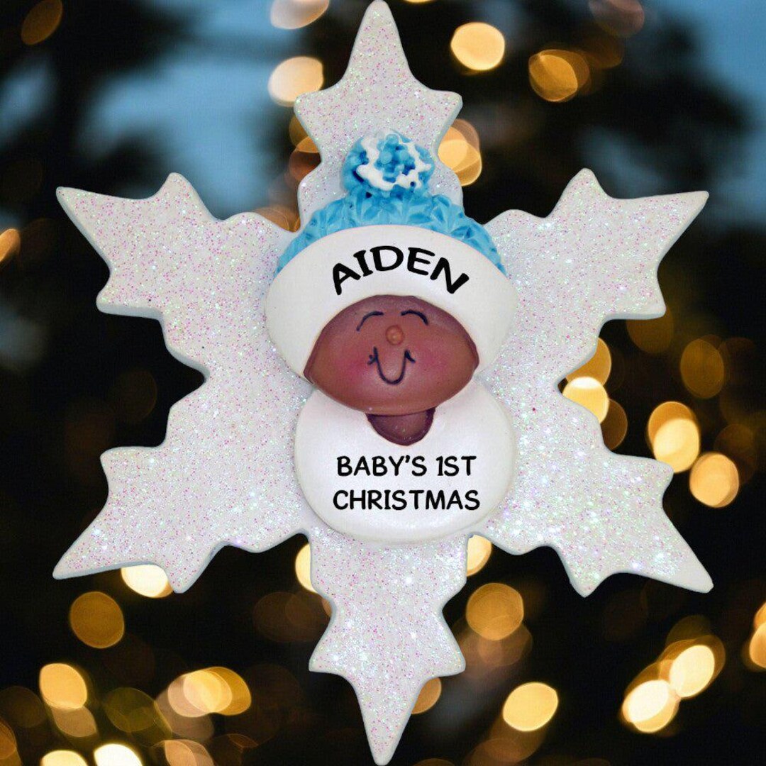 Baby Snowflake: Blue, African-american Christmas Ornament - Etsy