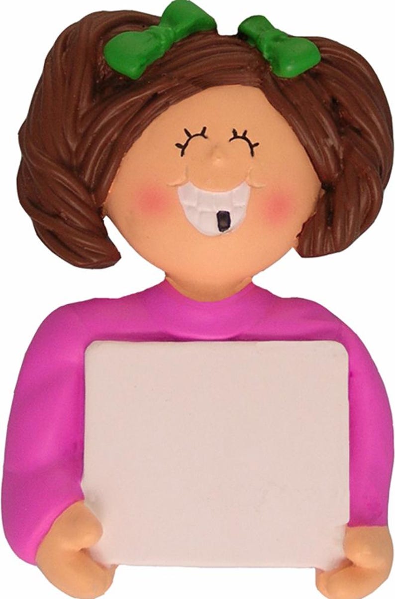 Lost a Tooth: Female, Brown Christmas Ornament - Etsy