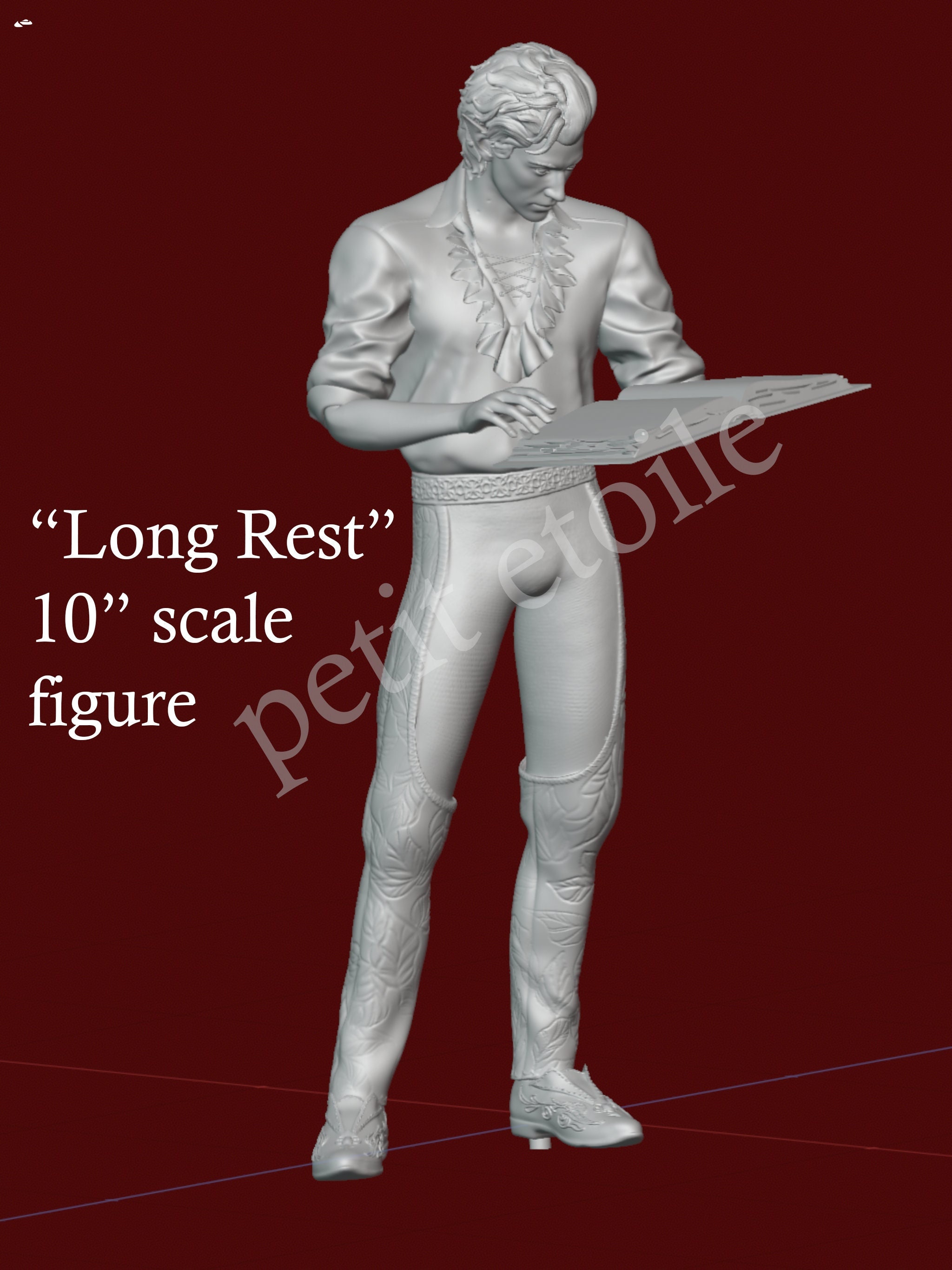Baldur's Gate 3 Astarion Scale Figure long Rest 3d Model STL - Etsy
