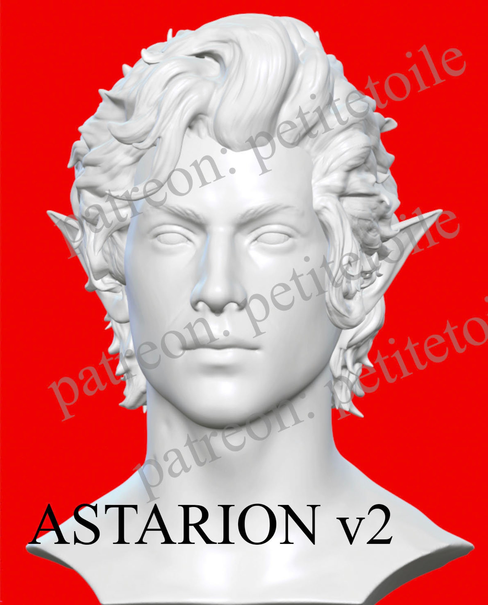Baldur's Gate 3 Astarion Bust STL 3D Model - Etsy Canada