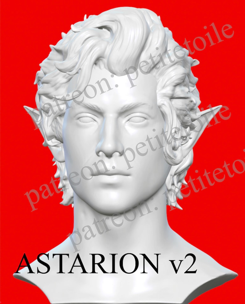 Baldur's Gate 3 Astarion Bust STL 3D Model - Etsy Australia