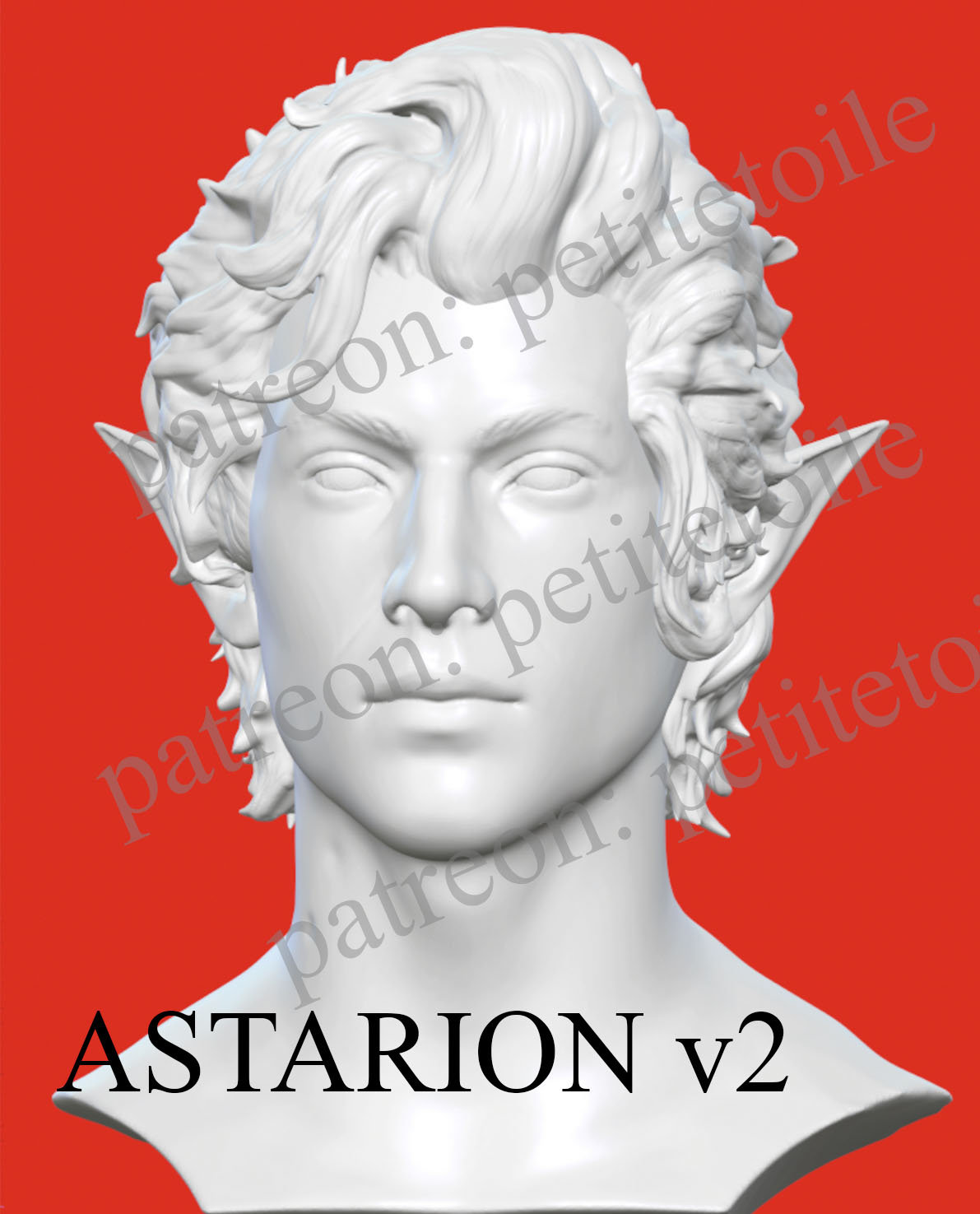Baldur's Gate 3 Astarion Bust STL 3D Model - Etsy Norway