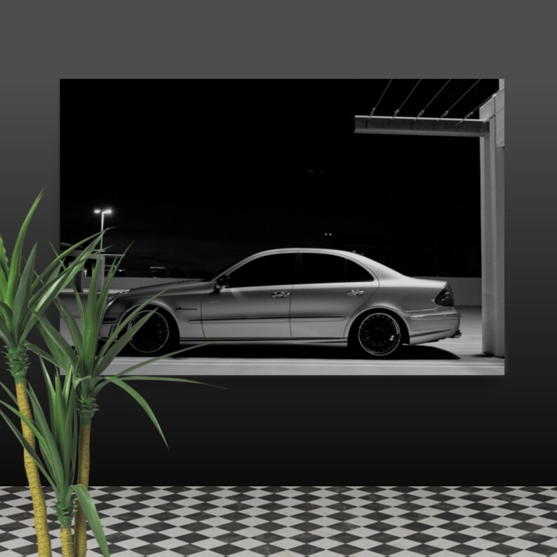Mercedes W211 AMG Poster, Wall Poster, Mercedes-benz Canva - Etsy
