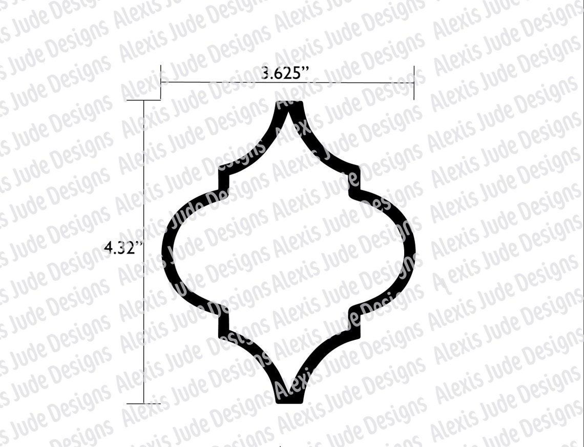 Arabesque Tile Ornament Border Template Cut File for - Etsy