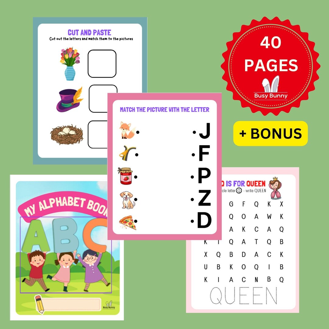 Alphabet Book, Activities for Preschoolers, Printable Alphabet ...