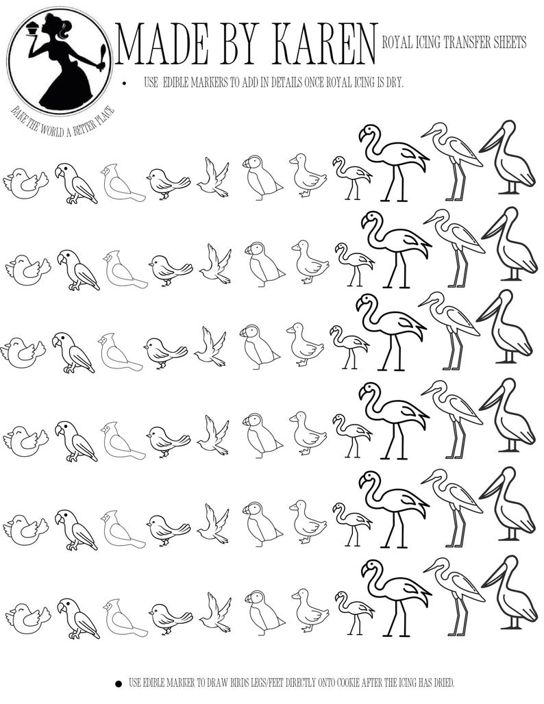 Royal Icing Transfer Sheets - Etsy