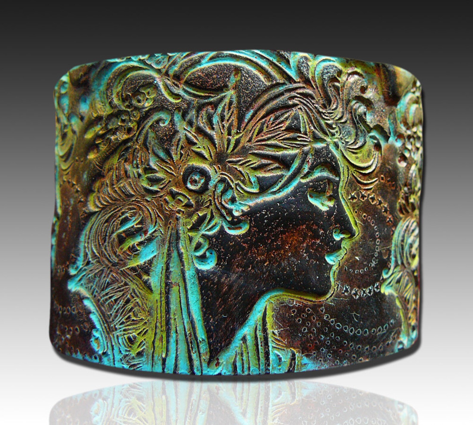 Goddess Polymer Clay Cuff Bracelet - Etsy