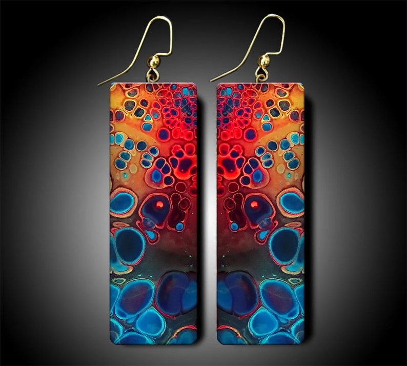 Abstract Art Polymer Clay Earrings - Etsy