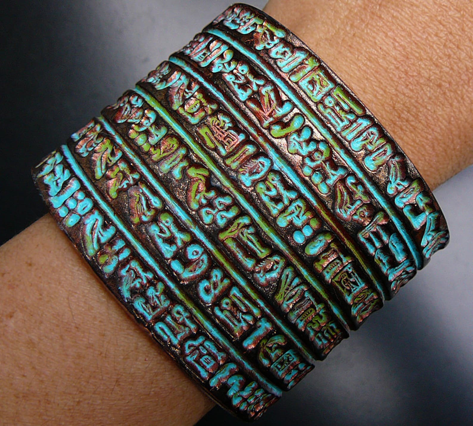 Ancient Egypt Polymer Clay Cuff - Etsy
