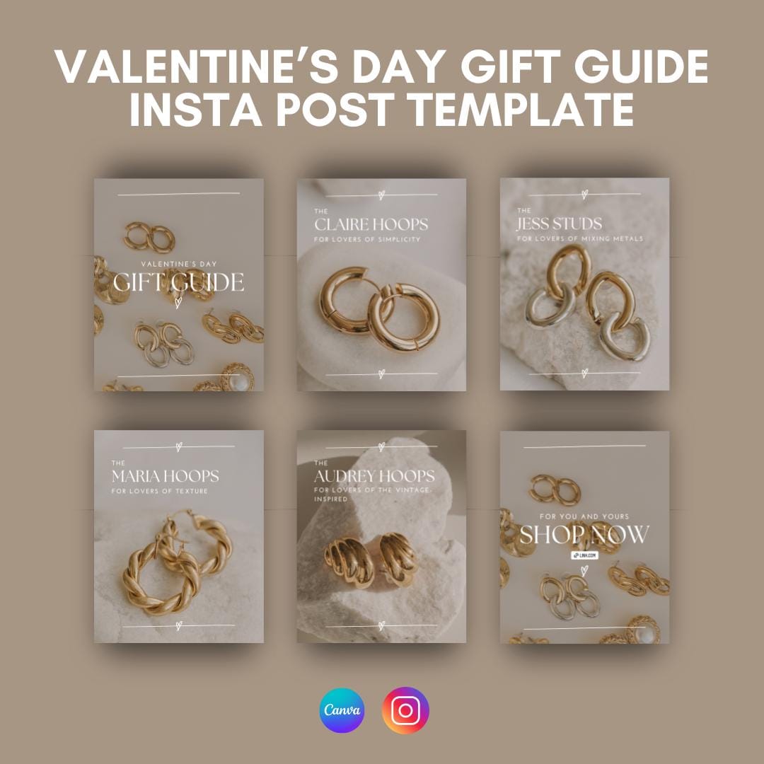 Editable Canva Instagram Post Template for Valentine's Day Gift Guide ...