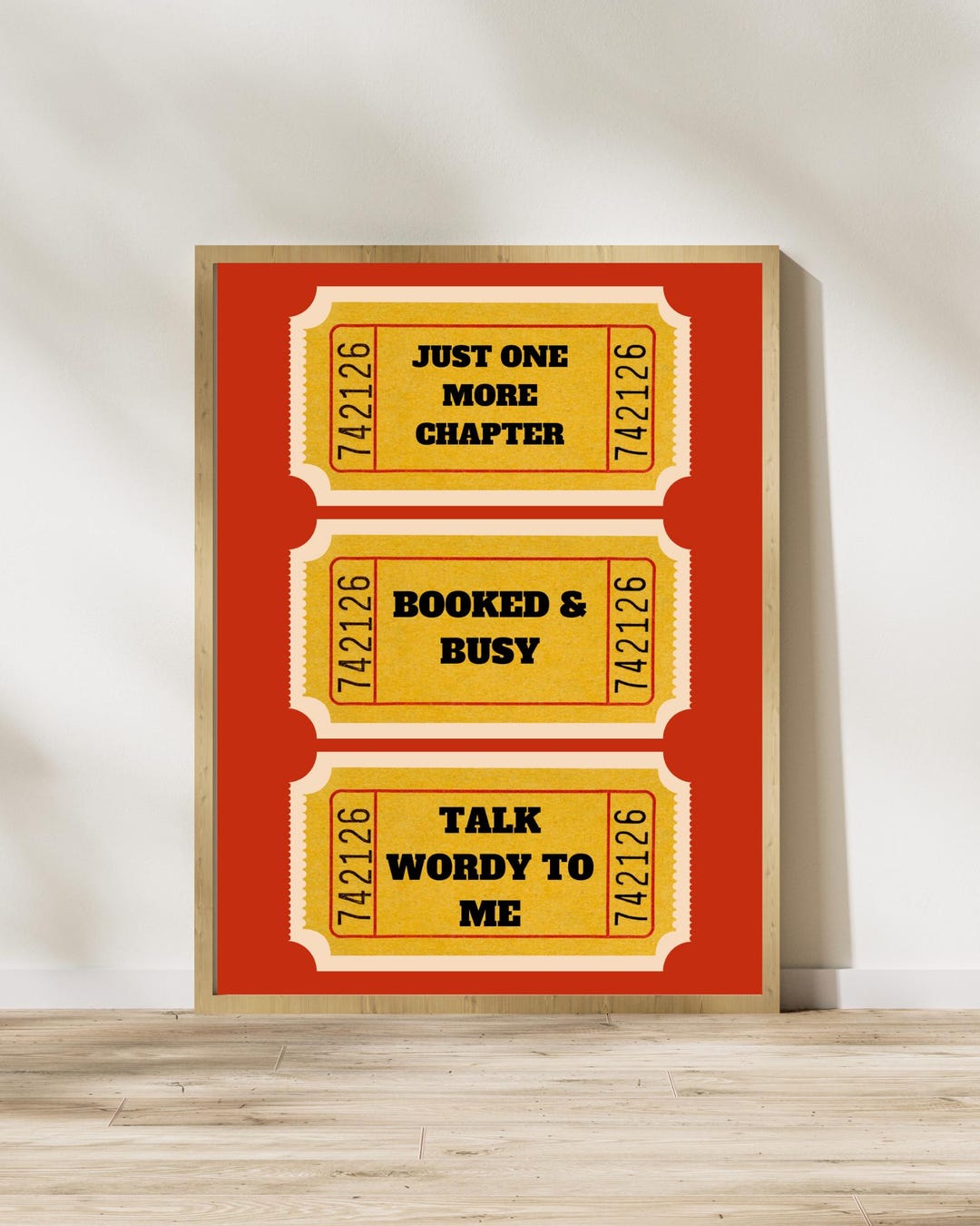 Ticket Stub Wall Art, Book Nook, Book Shelf Decor - Etsy