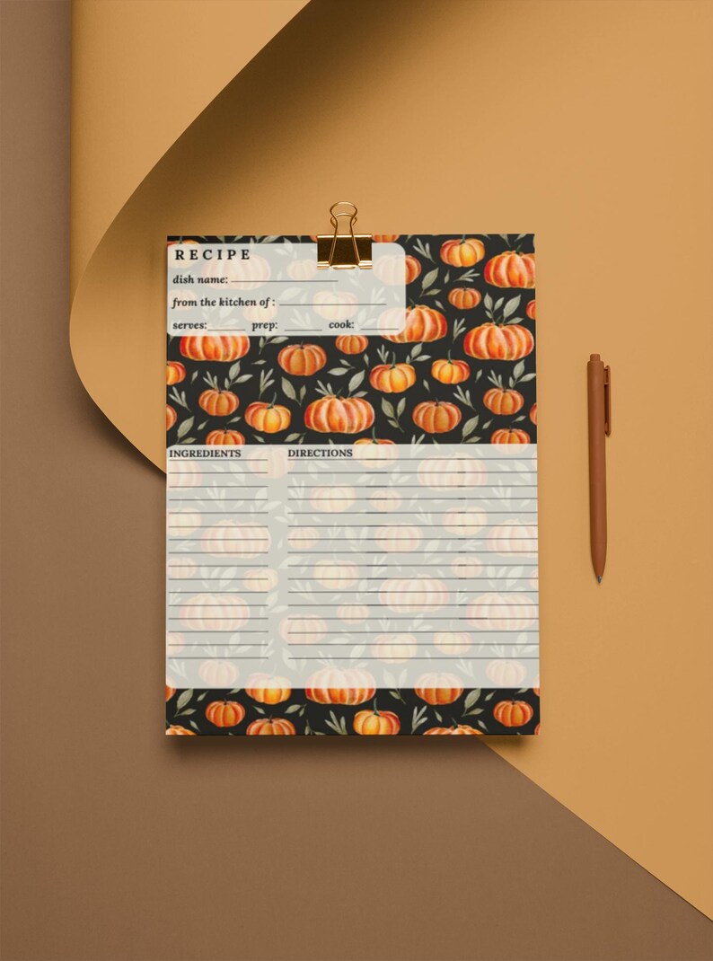 Printable Recipe Card Templates: 20 Unique Designs (digital Download ...
