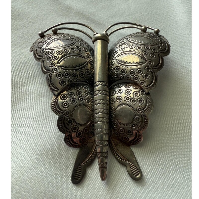 Repousse Brooch - Etsy