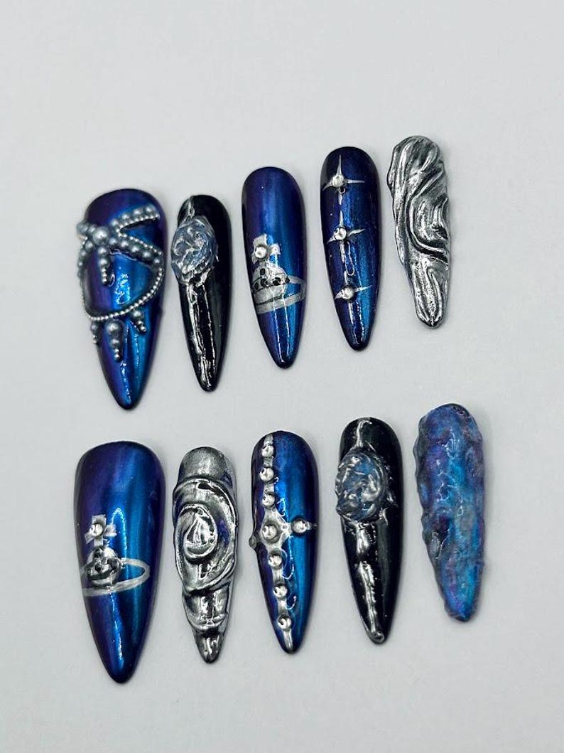 Vivienne Westwood Cybercore Press on Nails - Etsy