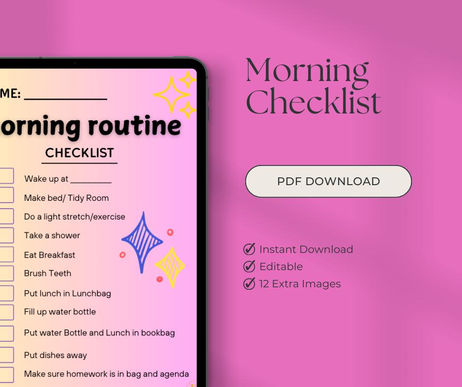 Empowering Teens: Morning Checklist for Success - Etsy