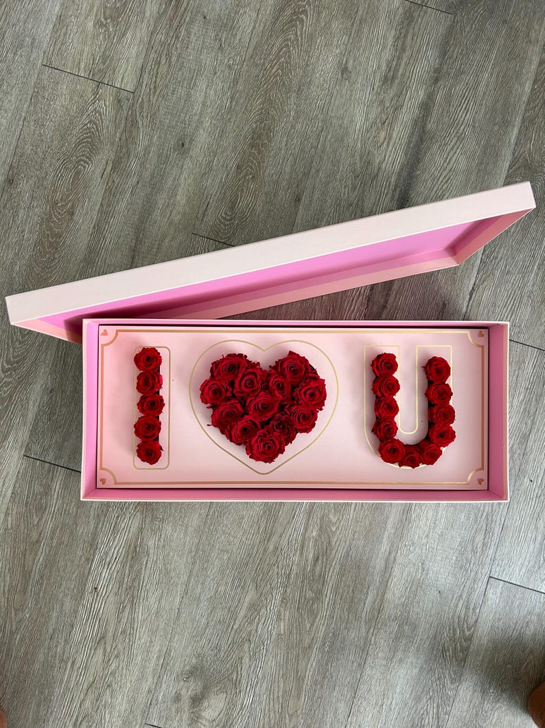 Preserved Roses in Luxury Box, Valentine Day Gift, Real Roses Lasting 3 ...