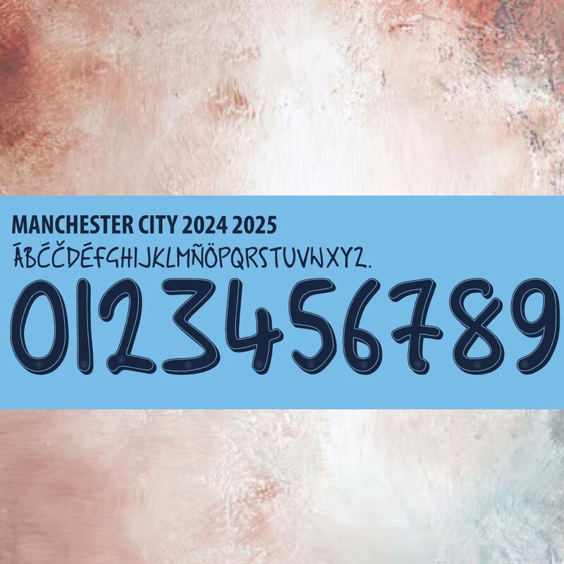 Manchester City Font - Etsy